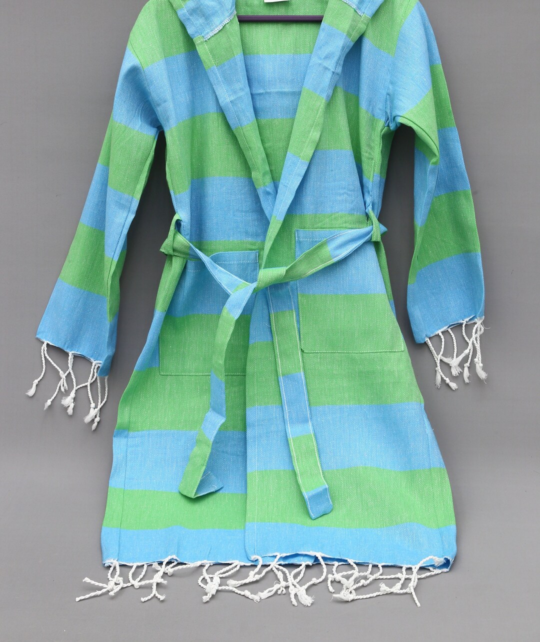 Turkish Bath Robe, Green Robe, Turkish Peshtemal Robe, Cotton Kimono ...