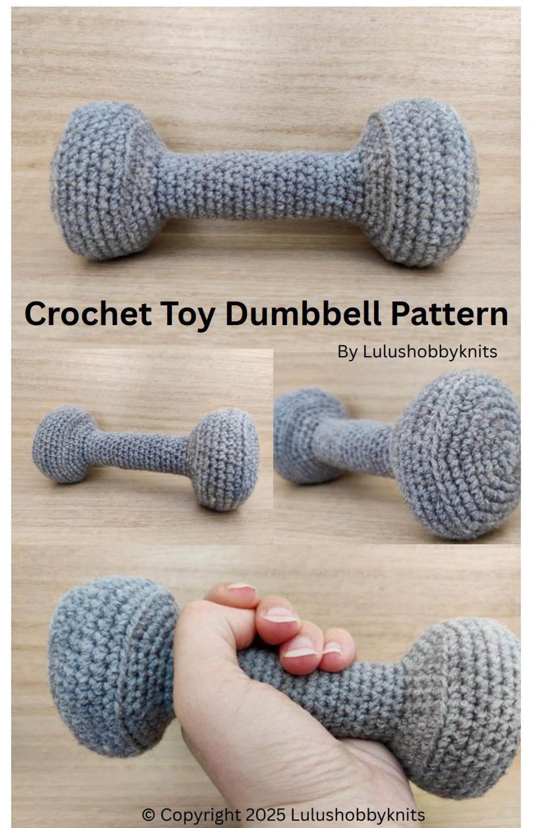Crochet Toy Dumbbell Pattern - Etsy
