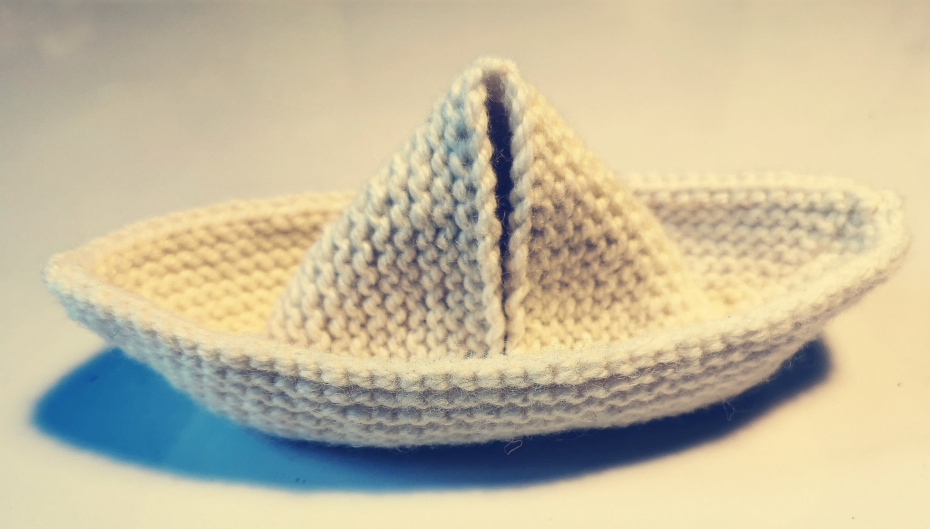 Origami Style Boat Knitting Pattern - Etsy