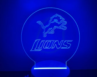 Detroit Lions Lamp - Etsy