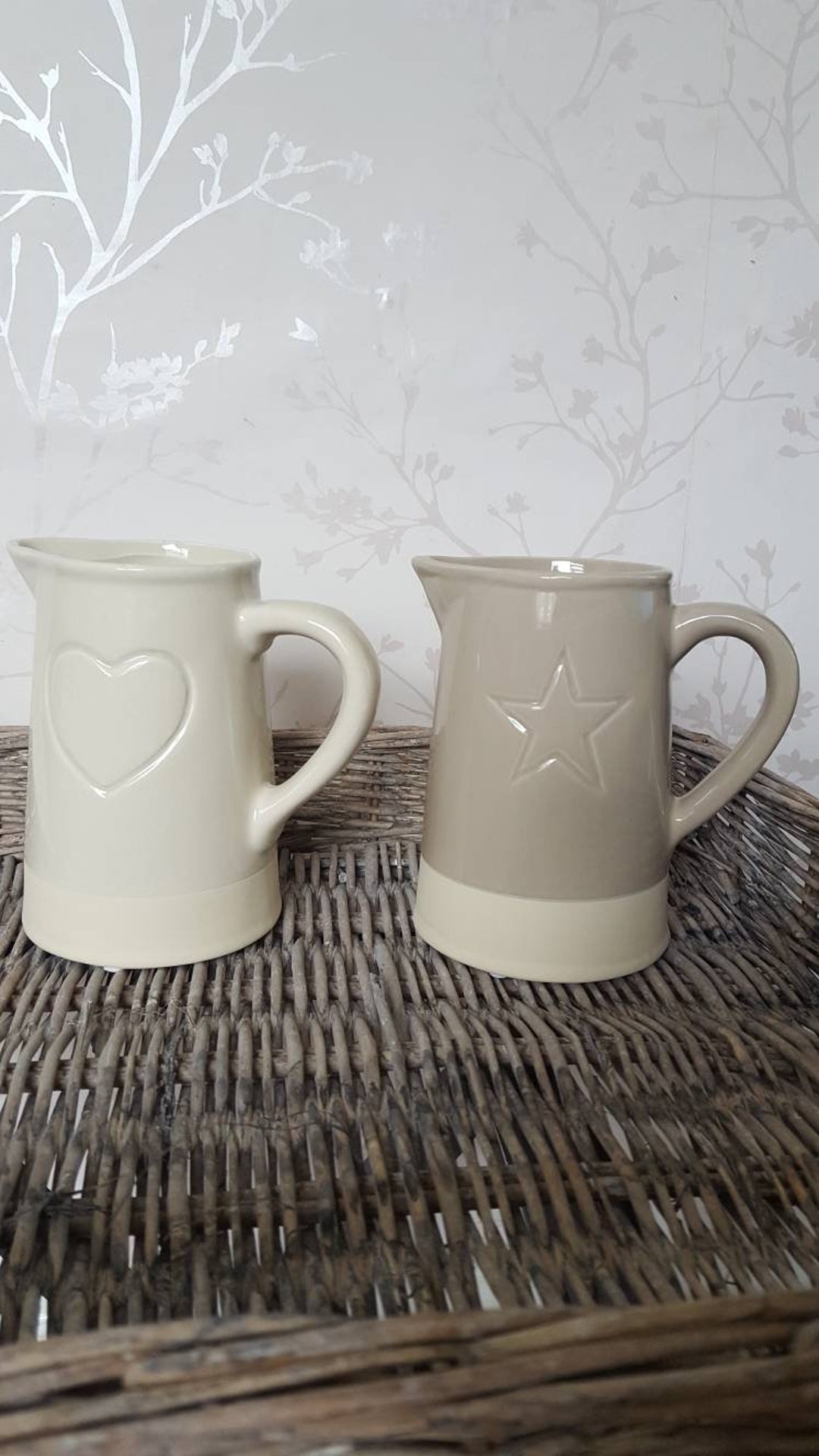 Star/heart Embossed Jug - Etsy