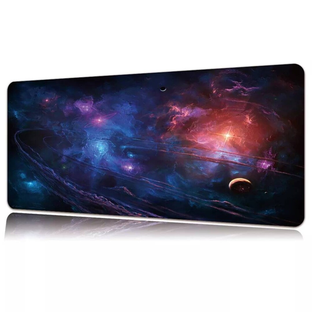 Space, Galaxy, Planets Large Desk Mat, Extended Mouse Pad, Keyboard Mat ...
