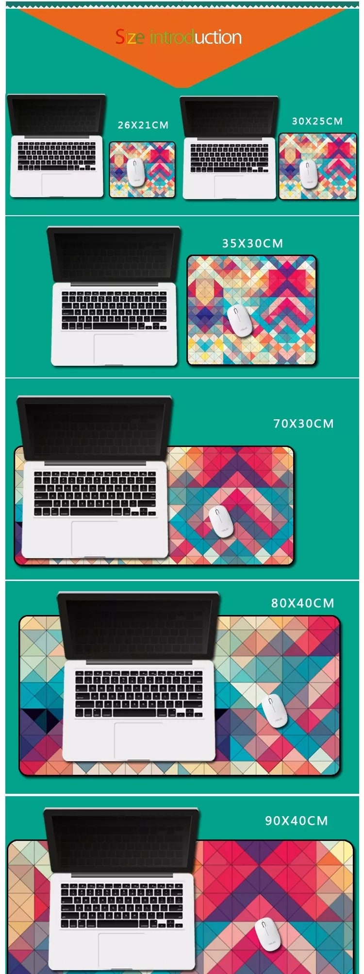 Computer Geometry Mouse Pad Desk Mat Desk Decor different | Etsy UK