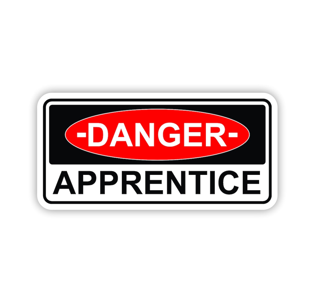 Danger Apprentice, Hard Hat, Laptop, Water Bottle, Cooler, Funny ...