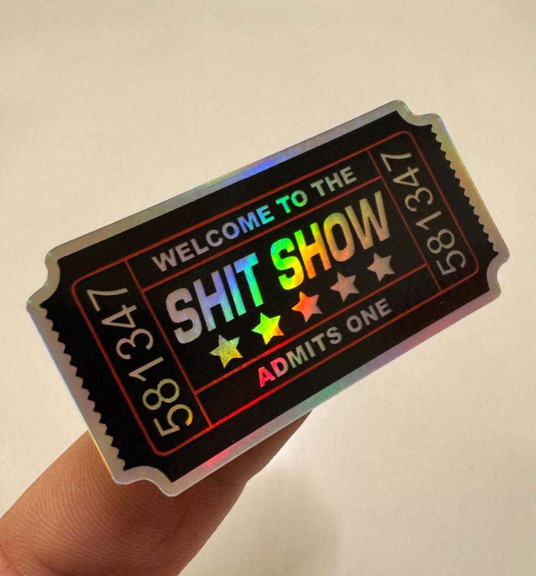 Shit Show Ticket, Sticker Decal for Hard Hat, Laptop, Water Bottle ...