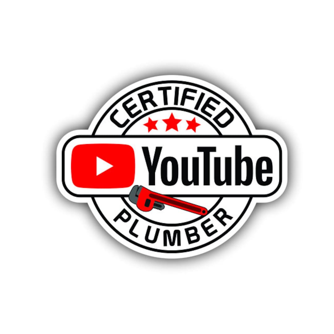 Certified Youtube Plumber, Hard Hat, Laptop, Water Bottle, Cooler ...