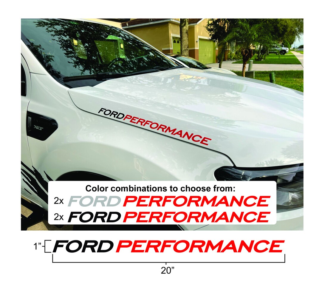 Ford Performance Sticker Decal (pair) for Mustang, F150, Ranger, Raptor ...