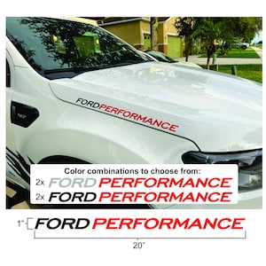 Ford Performance Sticker Decal (pair) for Mustang, F150, Ranger, Raptor ...