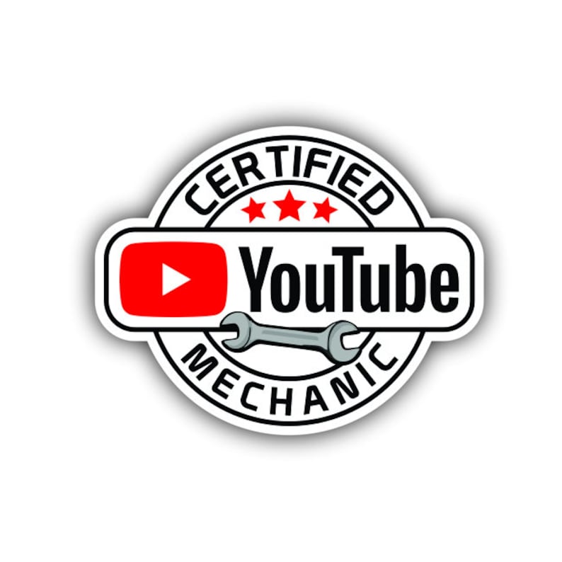 Certified Youtube Mechanic, Hard Hat, Laptop, Water Bottle, Cooler ...