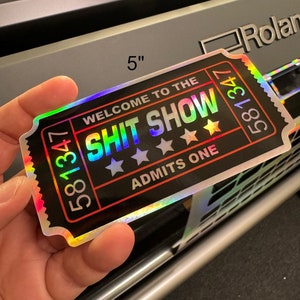 Shit Show Ticket, Sticker Decal for Hard Hat, Laptop, Water Bottle ...