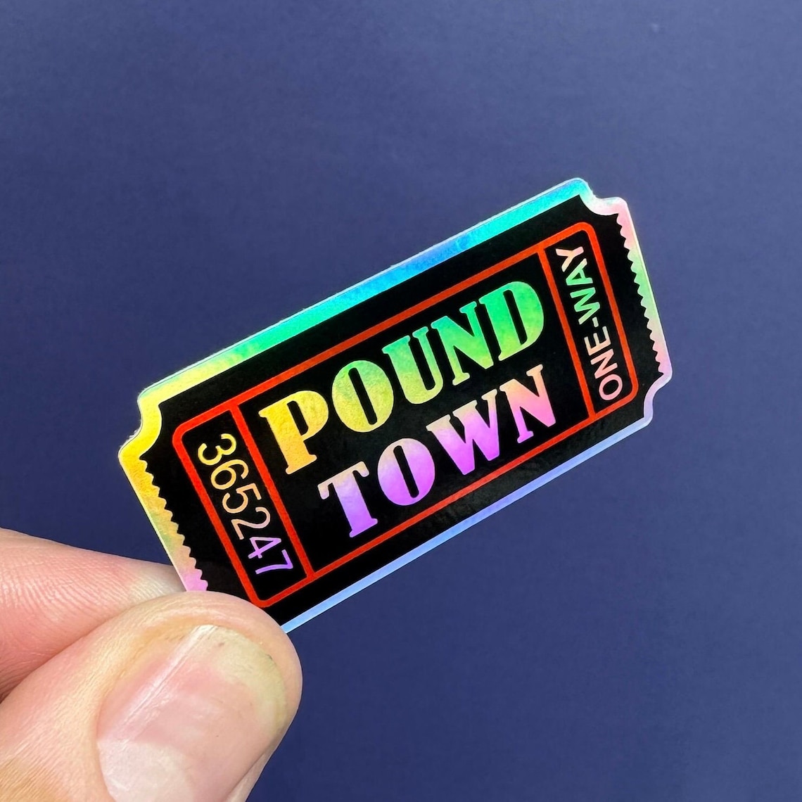 Pound Town Ticket Sticker, Funny Vinyl Decal - Etsy