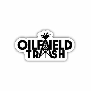 Oilfield Trash, Hard Hat, Laptop, Water Bottle, Cooler, Funny, Sticker ...