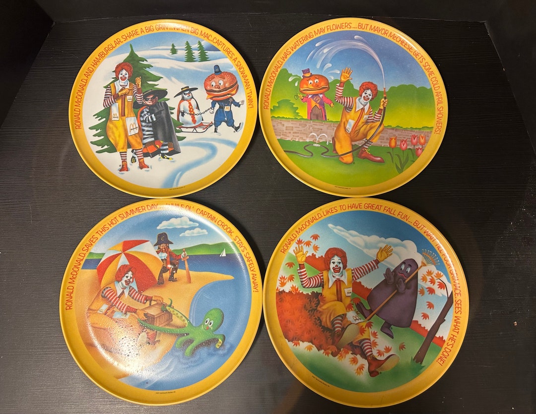 Vintage 1977 Mcdonald's Four Seasons Lexington Plastic 10 Plates Choose ...