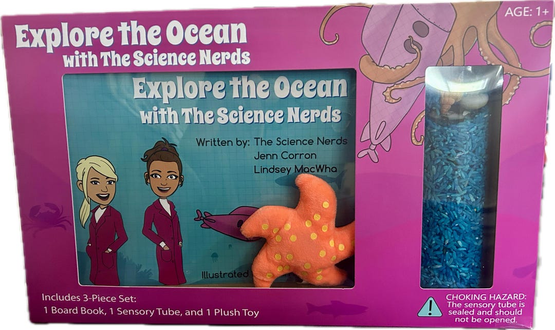 Explore the Ocean With the Science Nerds Book, Sensory Tube Bottle, and ...