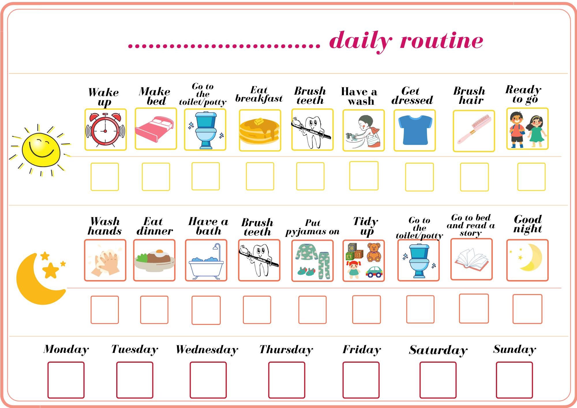 Mi tablero de rutina diaria | Etsy