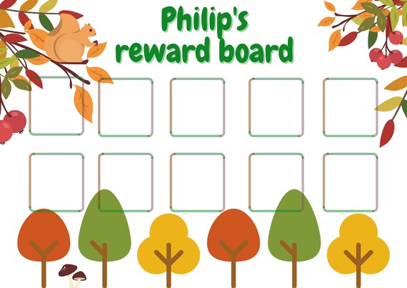 Printable Copy of Reward Board | Etsy