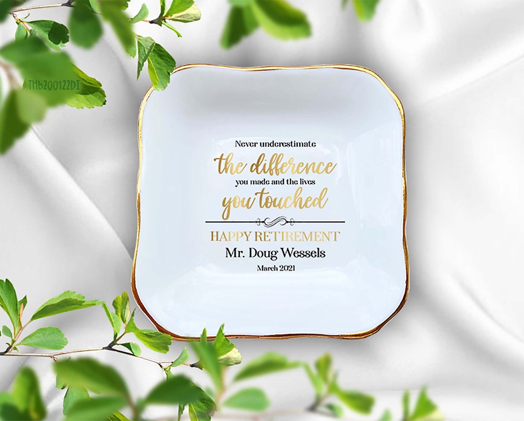 Retirement Ring Dish Gift-custom Jewelry Ring Dish-never - Etsy