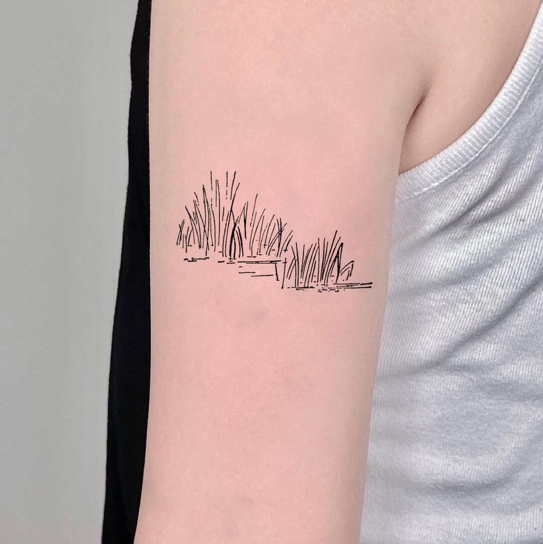 Swamp Grass Temporary Tattoo Fake Tattoo Floral Tattoo - Etsy Australia