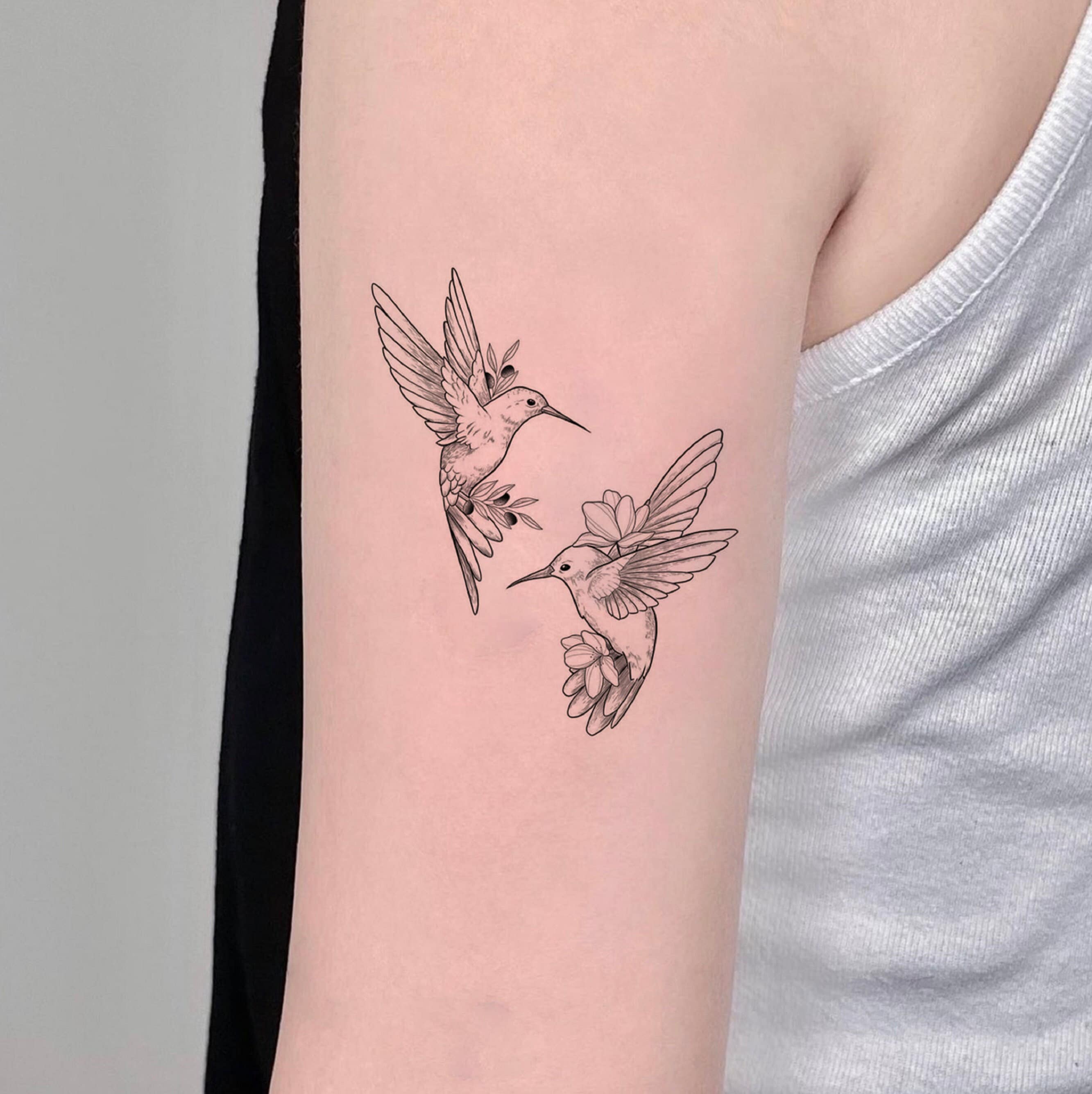 Hummingbird Flying Tattoo