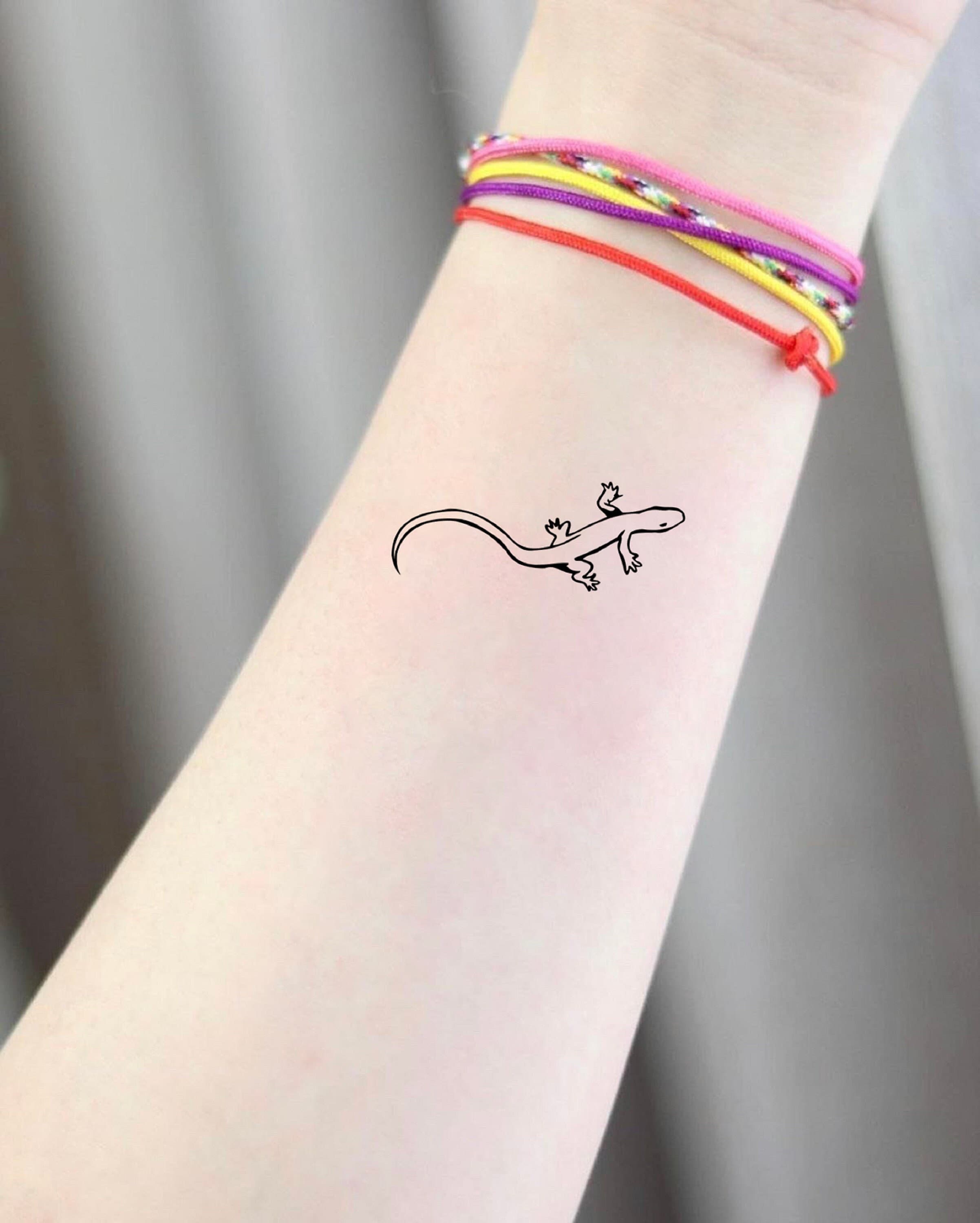 Colorful Lizard Tattoo