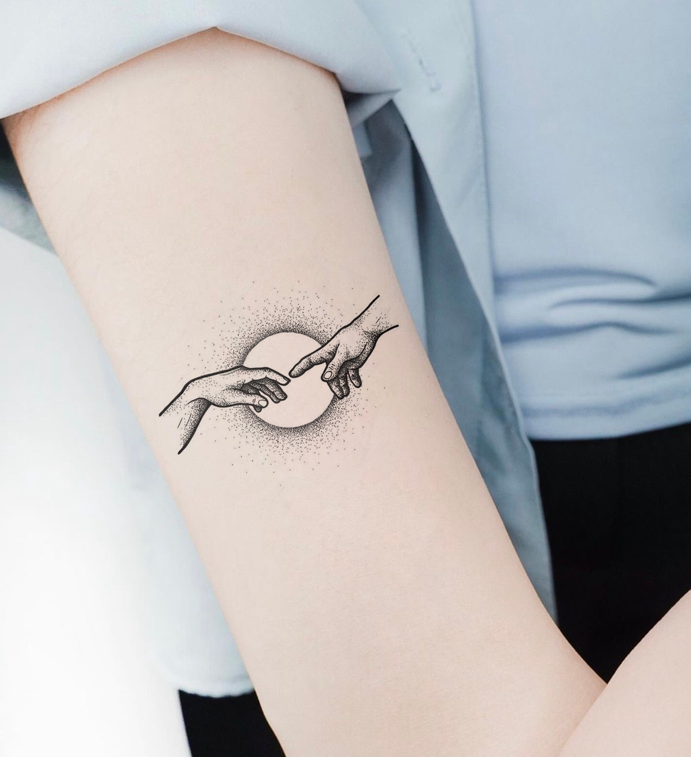 Sistine Chapel Hands Tattoo