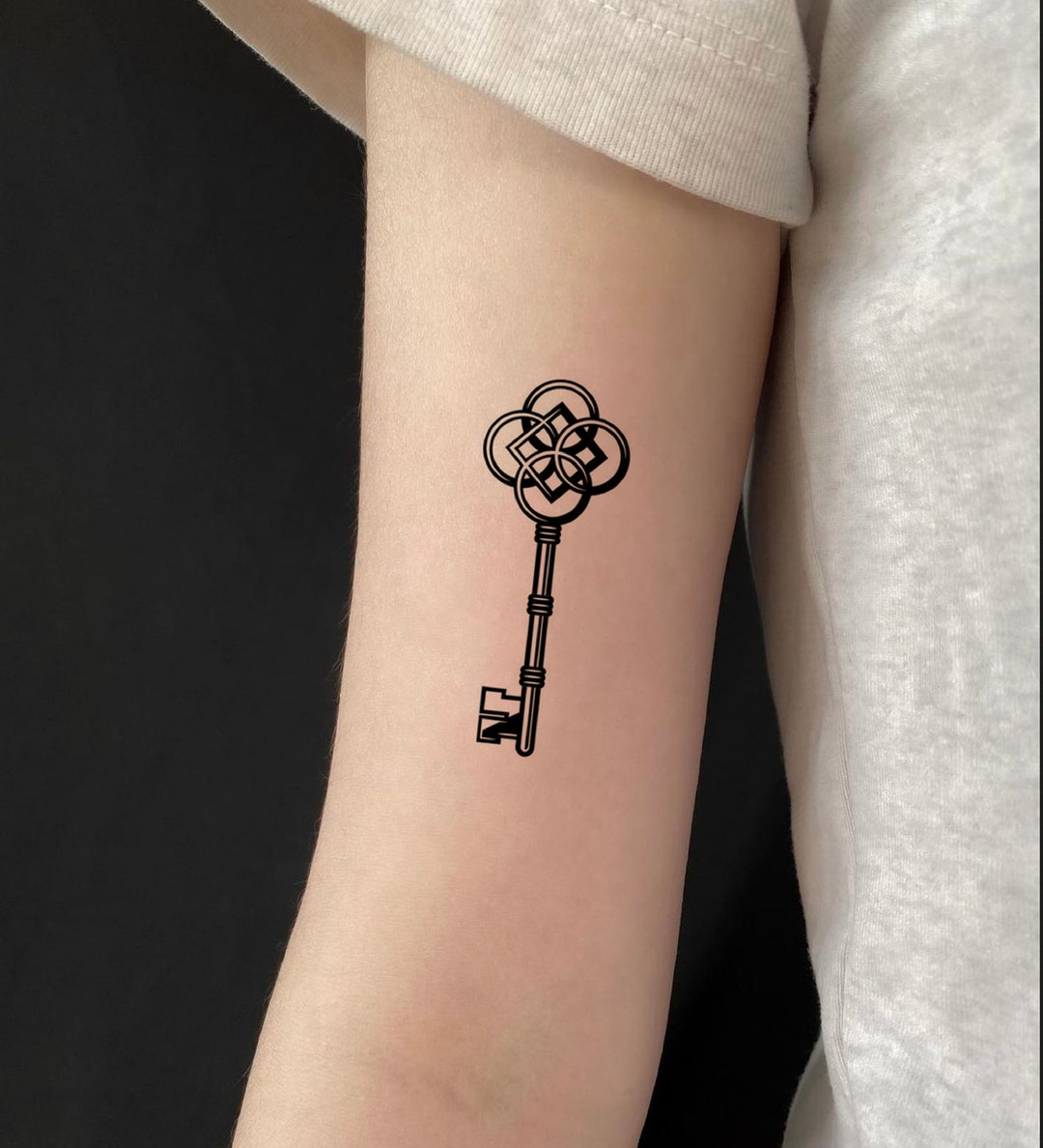 Pack of 3 Temporary Tattoo, Celtic Key Tattoo, Trinity Knot Fake Tattoo ...