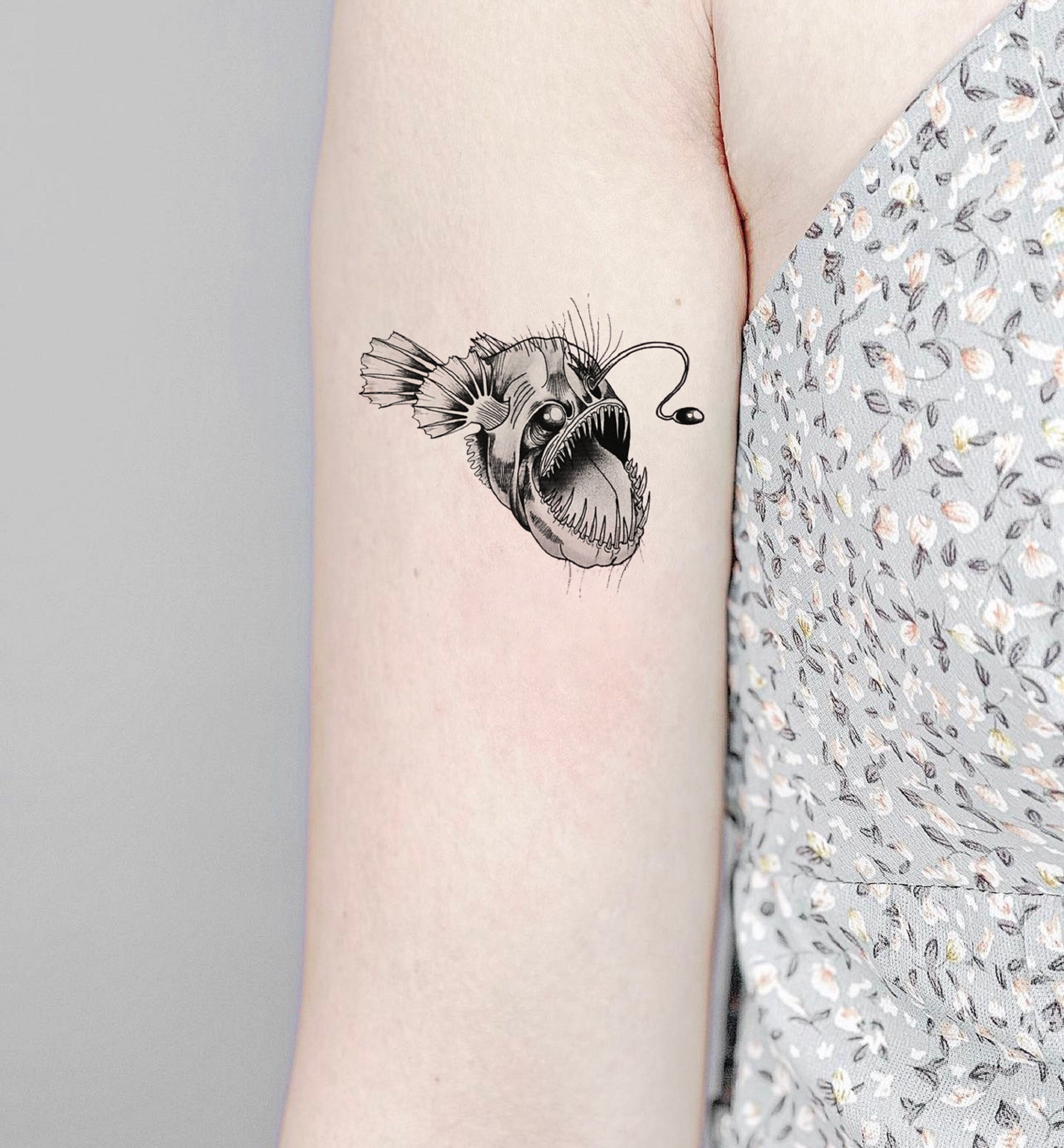 Cute Angler Fish Tattoo