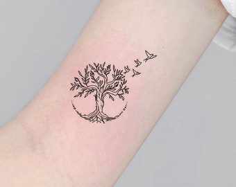 Ash Banyan Tree Temporary Tattoo Sticker set of 2 - Etsy
