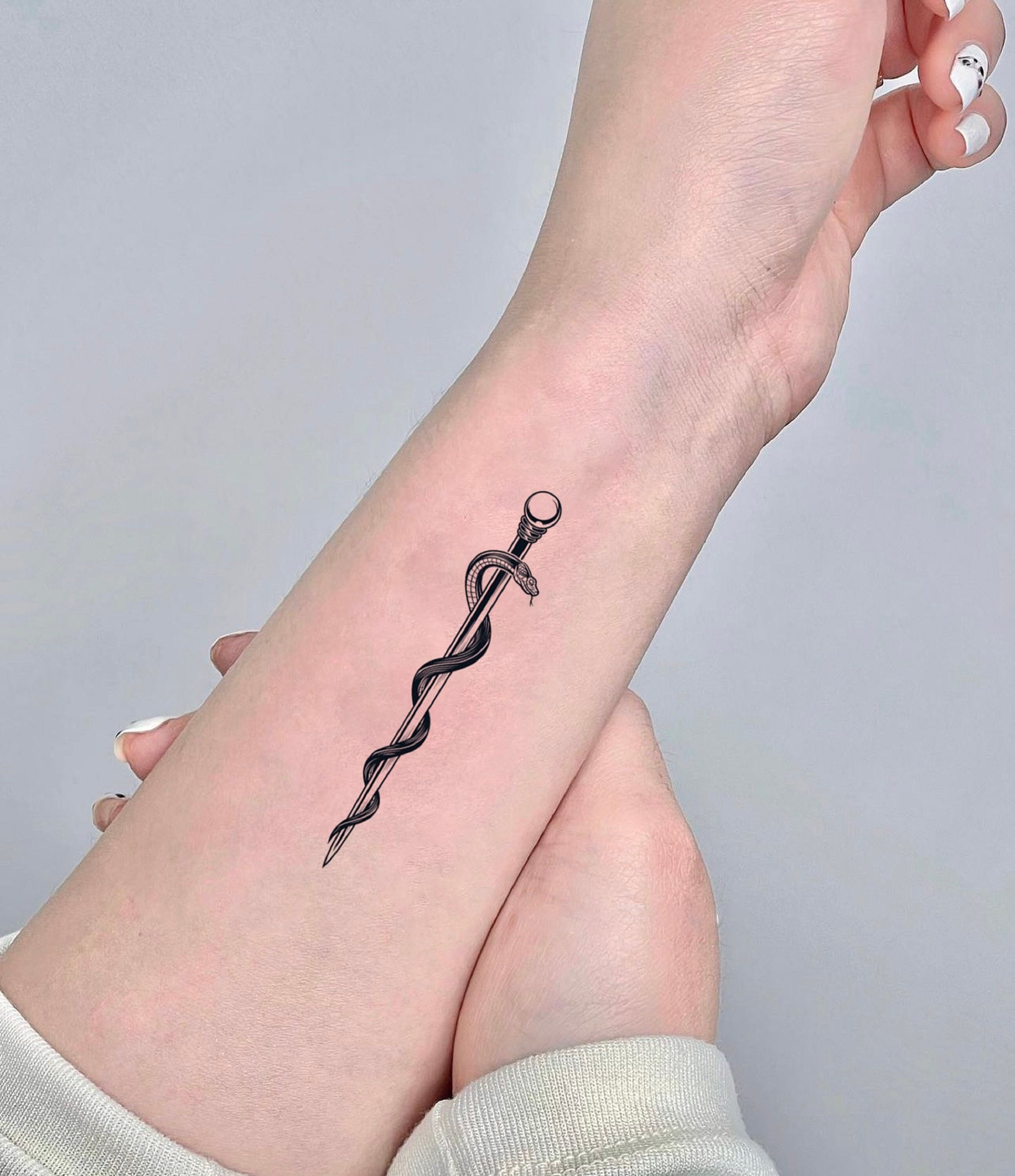 Rod Of Asclepius Tattoo Ideas Photos