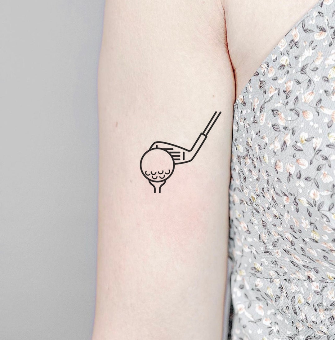 Golf Ball Temporary Tattoo, Fake Tattoo, Waterproof Tattoo, Tattoo ...
