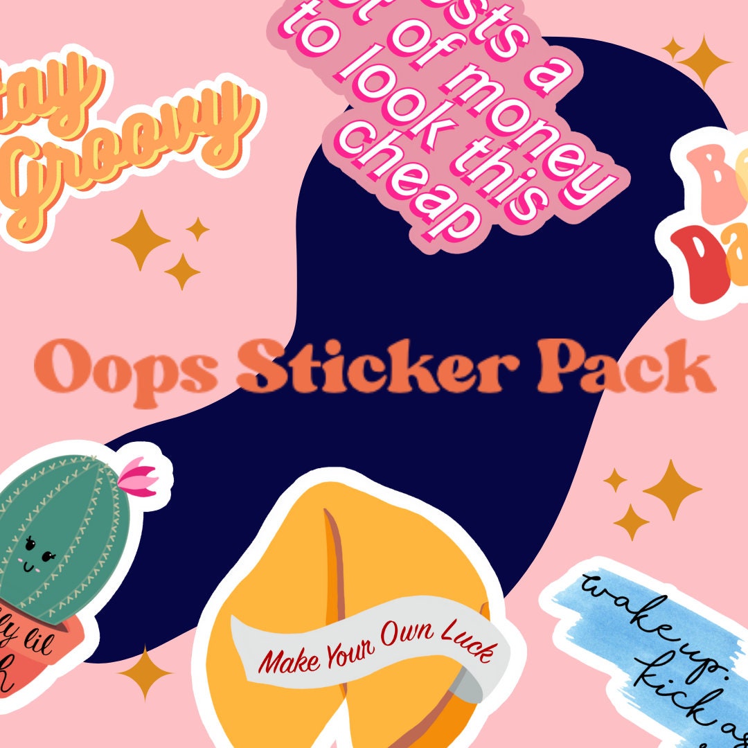 BUNDLE: Oops Sticker Pack Mystery Sticker Pack, Sticker Pack ...