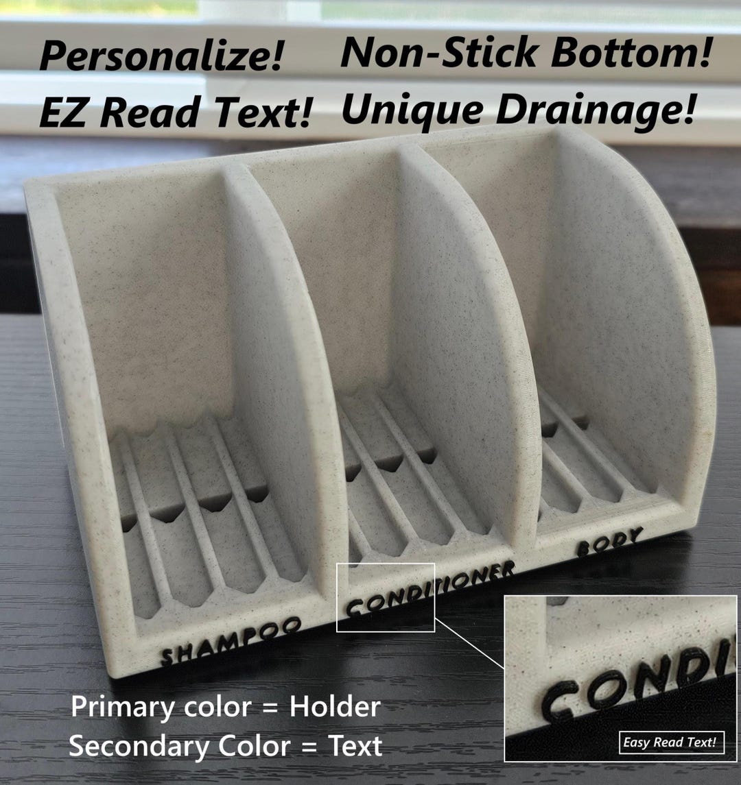 Multi Bar Soap Holder | Solid Shampoo Holder | EZ Read Text | Multi Bar ...