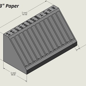 12 Slot Sandpaper Disc Holder | 3 Inch 75mm) | Garage Organization ...