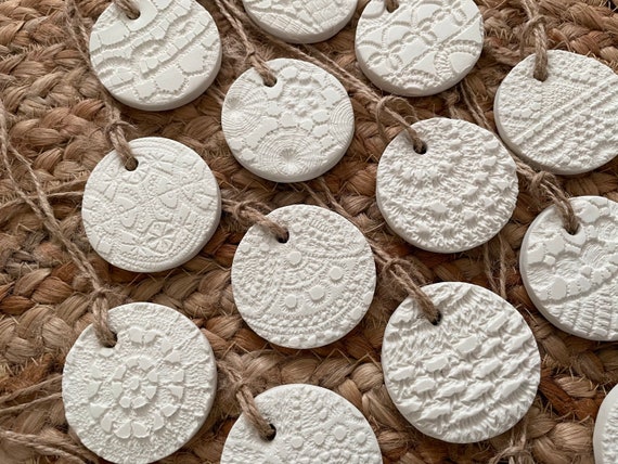 Textured Clay Round Bauble Ornaments Christmas Holiday - Etsy