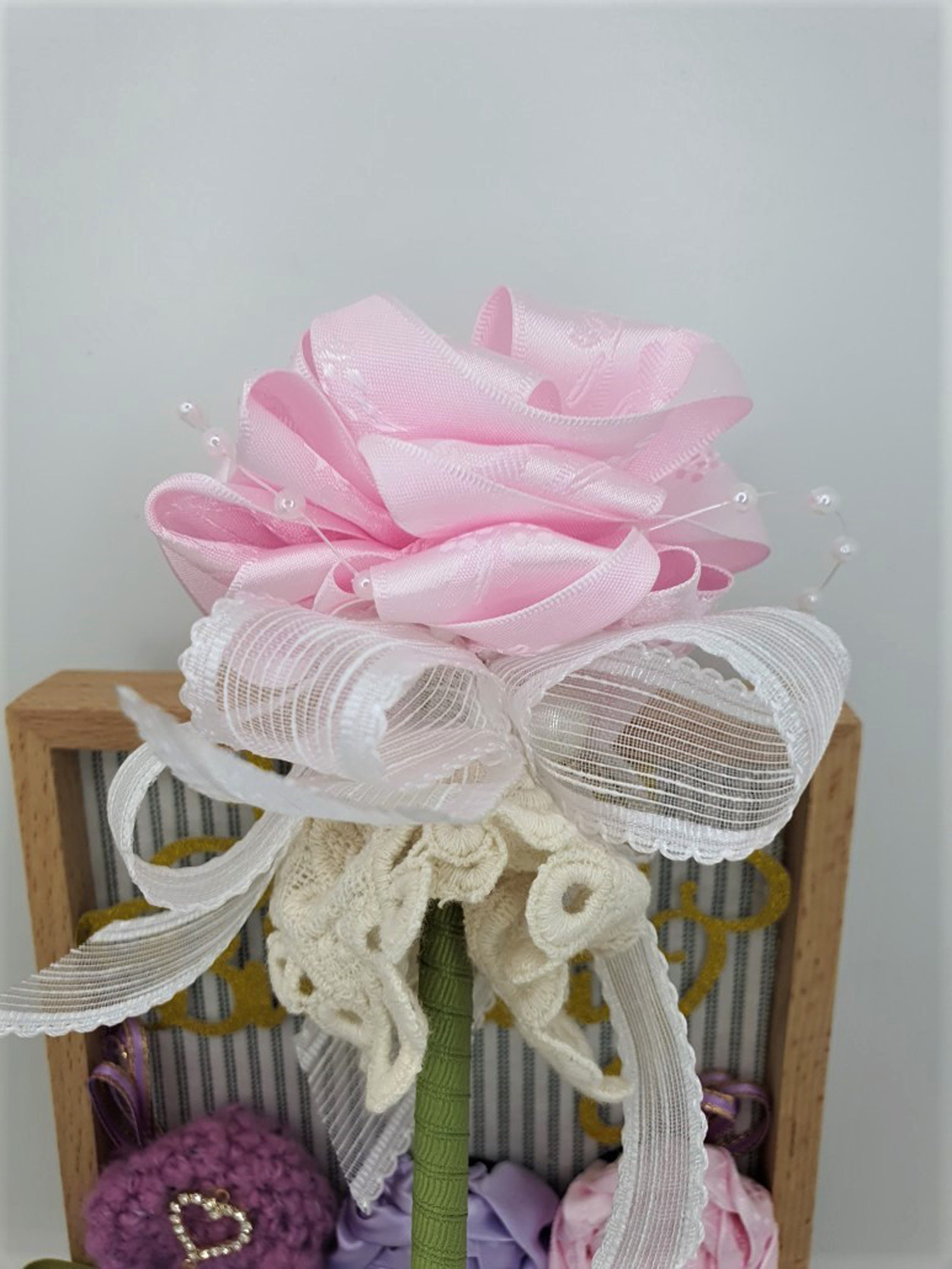 1 Ribbon Flower Ballpoint Pen and Ribbon Flower Frame. Two Products ...