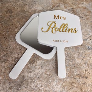 Custom Acrylic Handheld Mirror, Personalized Bridal Gift - Etsy