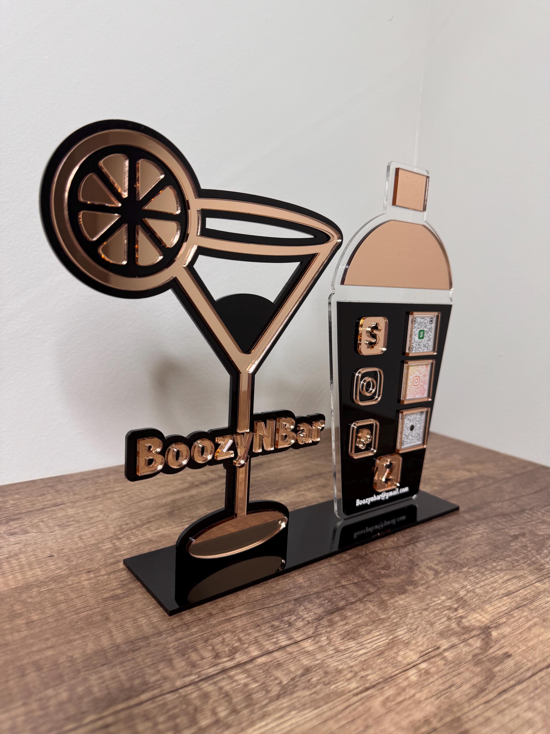 Acrylic Bartender QR Code Sign, Custom Mobile Bar Payment Display - Etsy