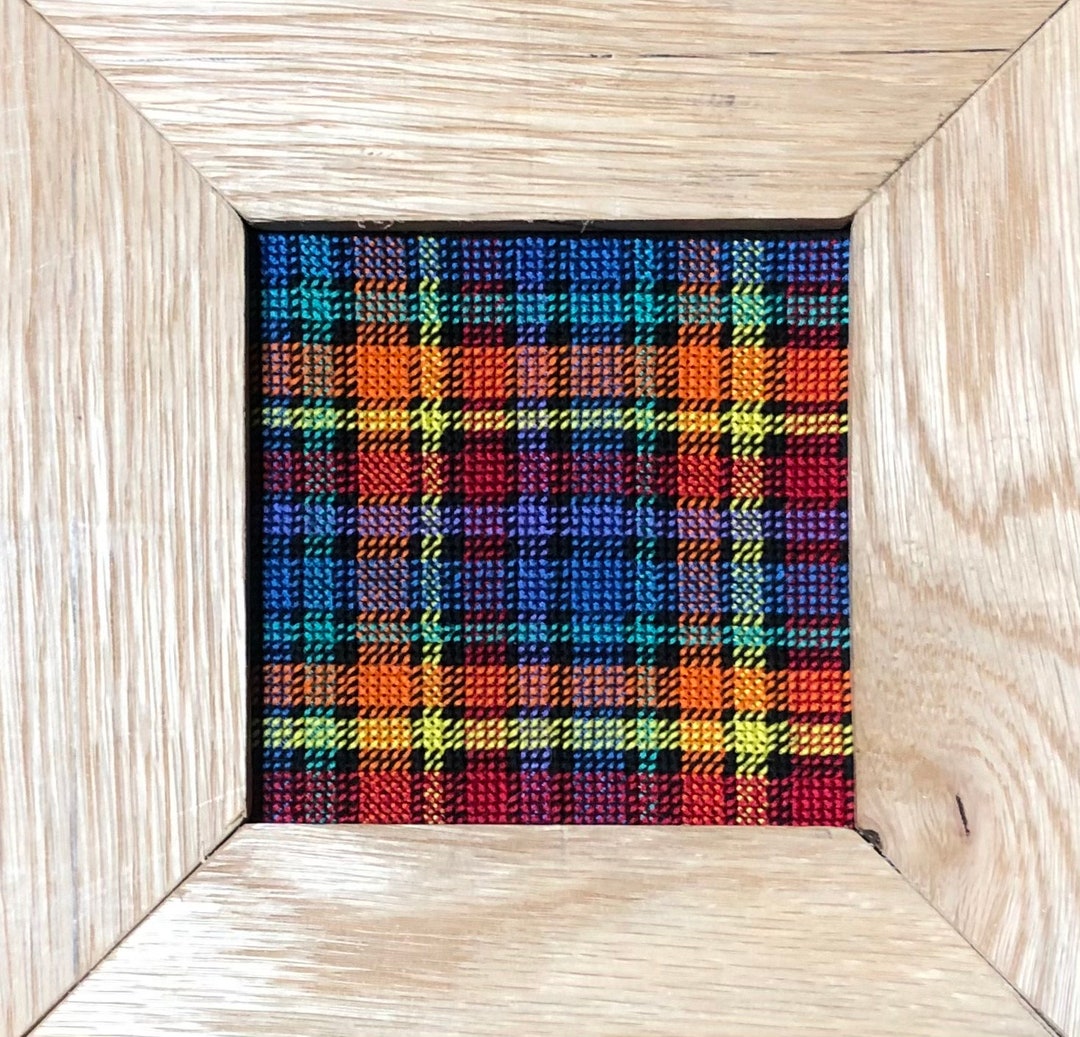 Rainbow Plaid Cross Stitch Pattern PDF Download - Etsy