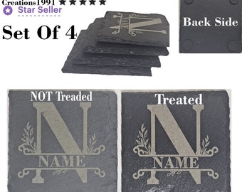 Slate Coasters, Personalized Slate Coasters, Housewarming Gift, Drink ...