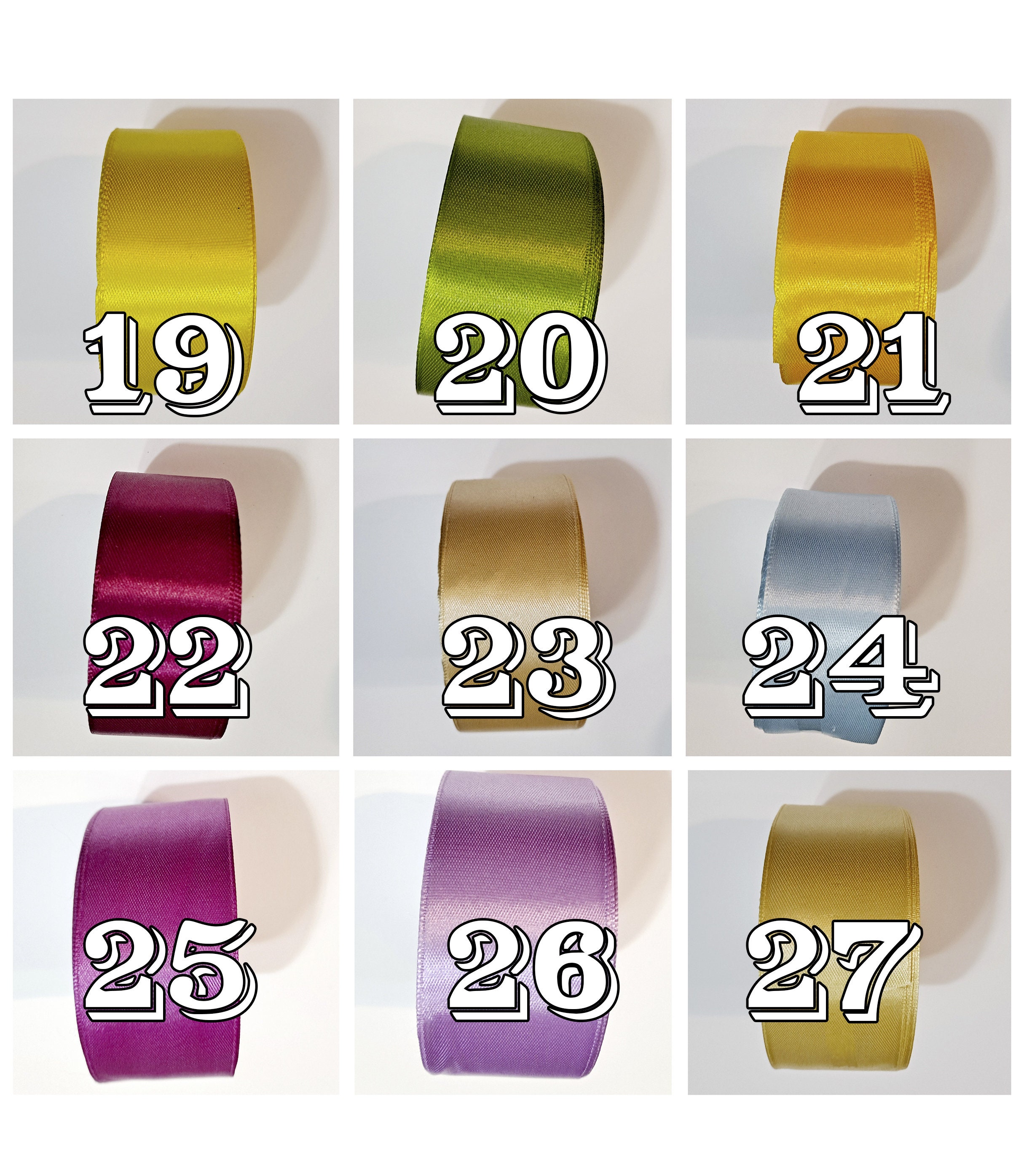 1.5 Inch 3.8cm Width 25 Yards Satin Ribbon Roll Polyester - Etsy