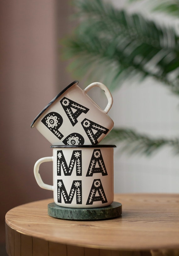 Mama Mug Papa Mug Mommy Daddy Parents Giftcampfire Mug Set - Etsy