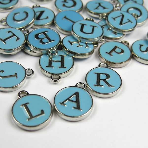 Enamel Letter Charms - Etsy