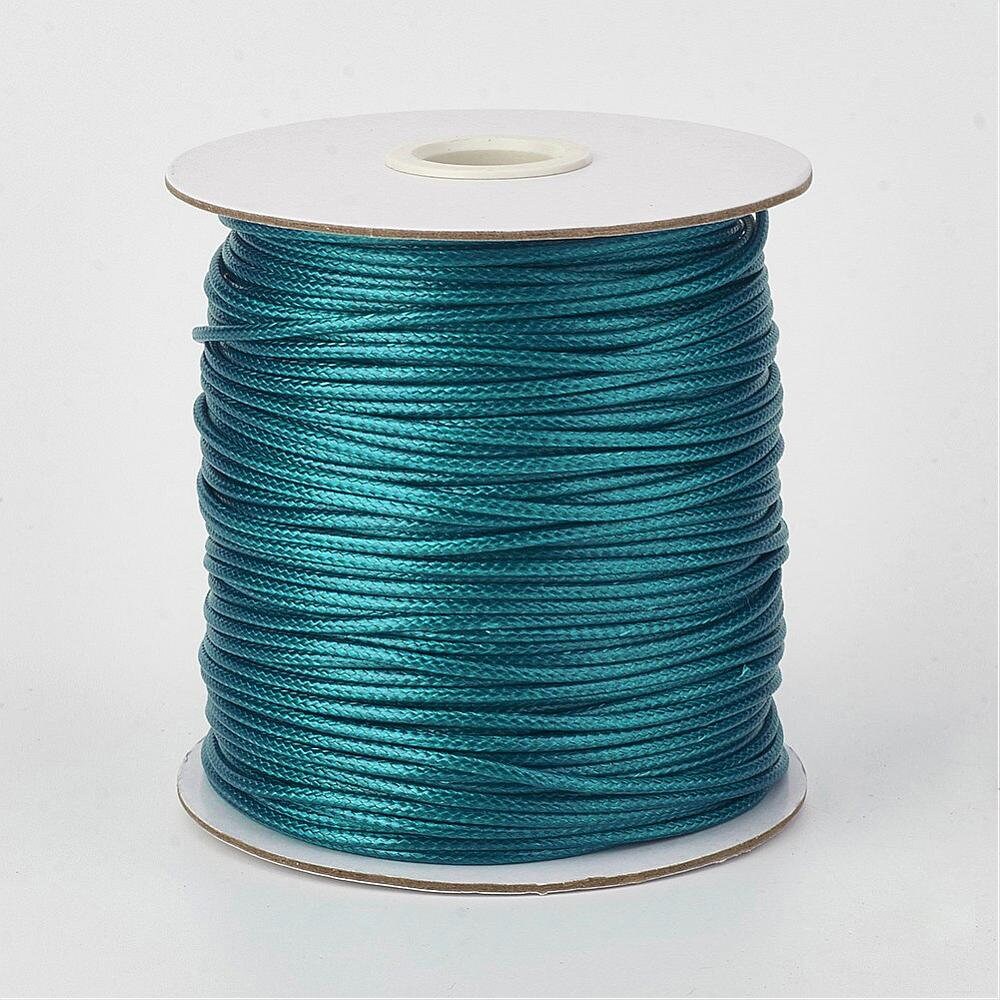 30 Feet 1mm Waxed Polyester Cord Teal Stringing | Etsy