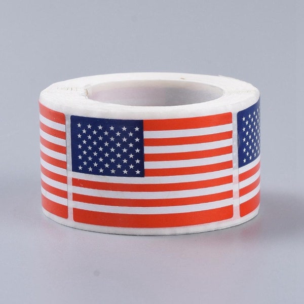 American Flag Sticker Roll - Etsy