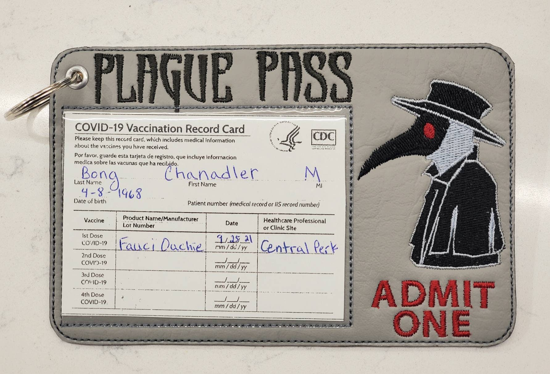 Grey Plague Pass COVID Vaccine Card Holder - Etsy