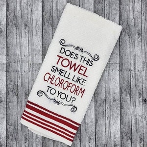 Creepy and Funny Towel, Does This Towel Smell Like Chloroform to You ...