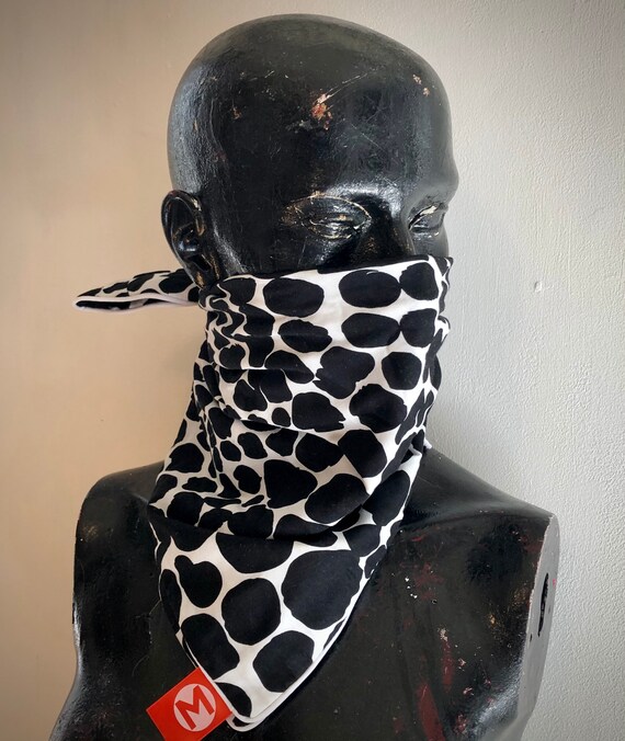 Dalmatian Mask bandana handmade NYC meddanna Meddanna | Etsy