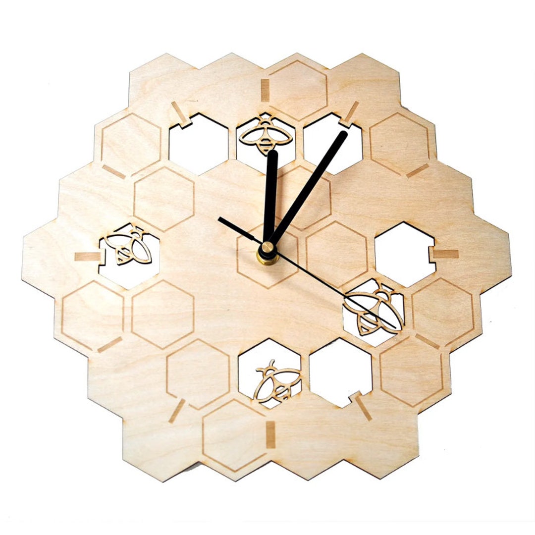 Beekeeper Wooden Wall Clock, Beekeeper Wall Clock, Wooden Clocks, Beekeeping, Funny Beekeeper ...