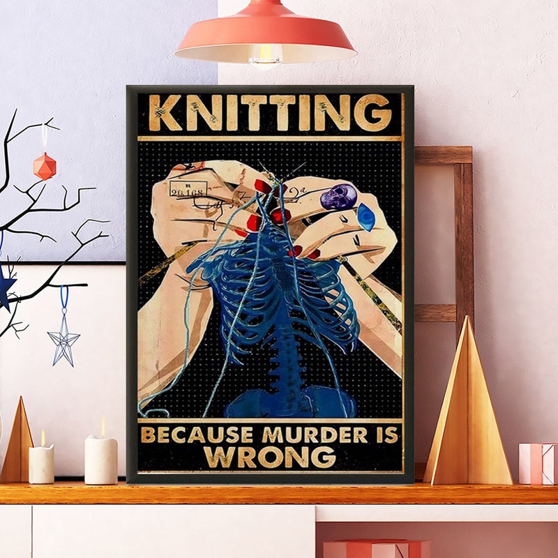 Knitting Poster - Etsy