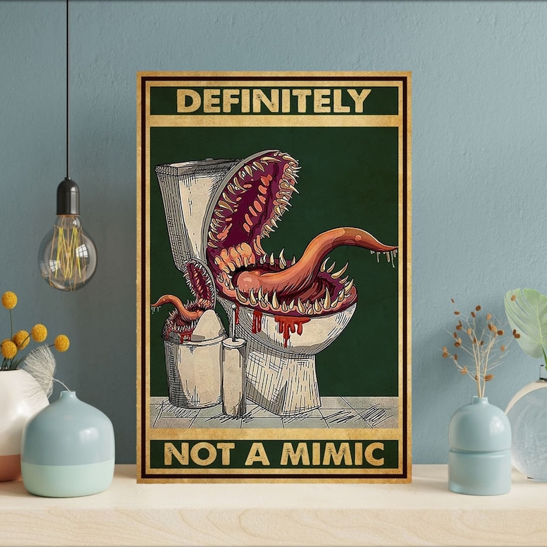 Definitely Not A Mimic Vintage Poster Funny Man-eating Plant - Etsy